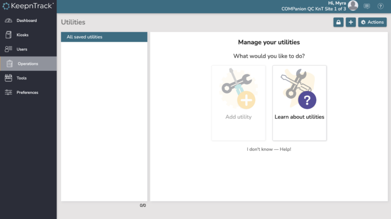Utilities – KeepnTrack™